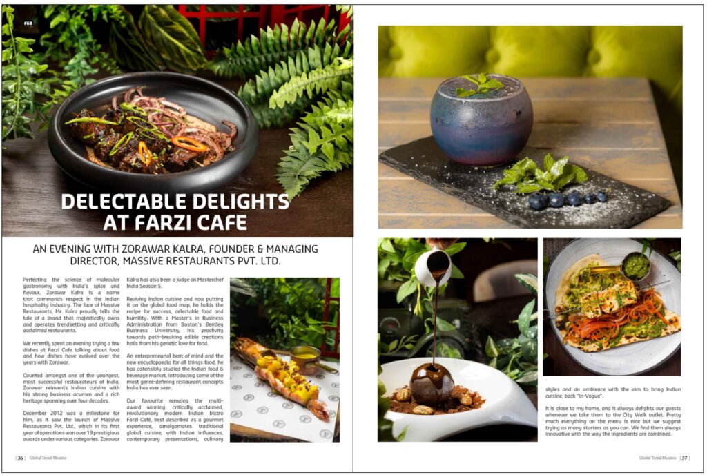 Delectable Delights at Farzi Cafe | Global Trend Monitor