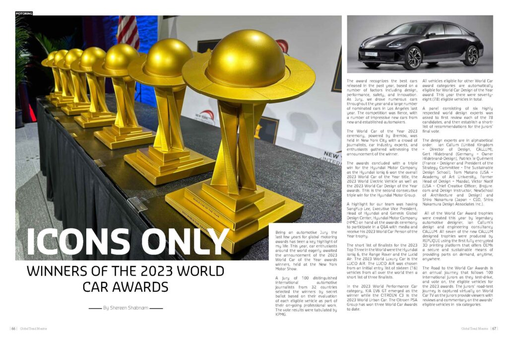 Icons only: Winners of the 2023 World Car Awards - Global Trend Monitor