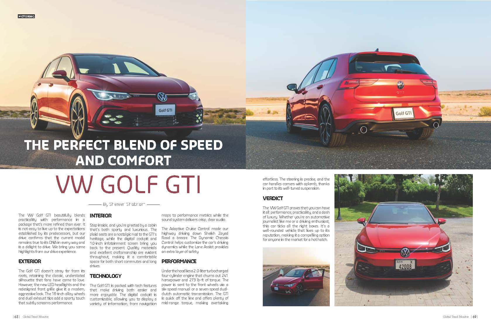 The Perfect Blend of Speed and Comfort: VW Golf GTI - Global Trend Monitor